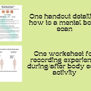 Mental Body Scan for Mindfulness | DBT Handout, Relaxation Technique ...
