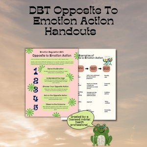 DBT Opposite to Emotion Action Handout Emotion Regulation Toolkit ...