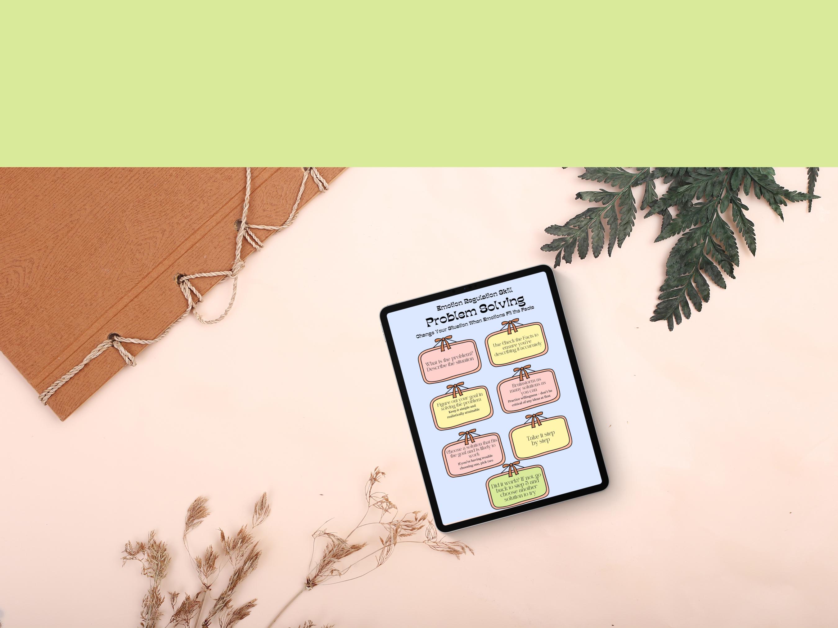 DBT Problem Solving Handout & Poster | Mental Health Tool for ...