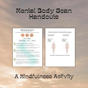 Mental Body Scan for Mindfulness | DBT Handout, Relaxation Technique ...