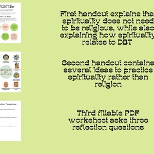 DBT Mindfulness and Spirituality Handout | Printable Coping Skills ...