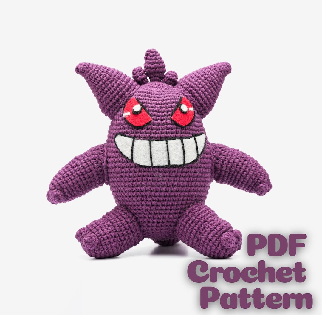 Gengar Crochet Pattern | Amigurumi Gengar Doll (pokémon Character ...
