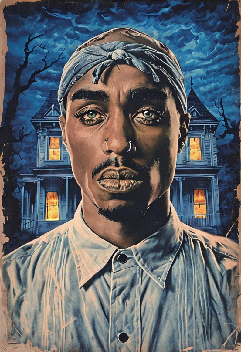 Rapper Poster, Hip Hop Art, Tupac Painting, Digital Poster, Digital ...