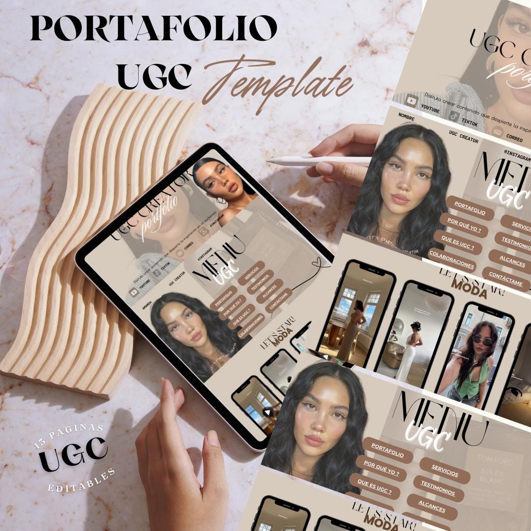 Modern Minimalist/colorful UGC Portfolio/ugc Template/media Kit/website ...