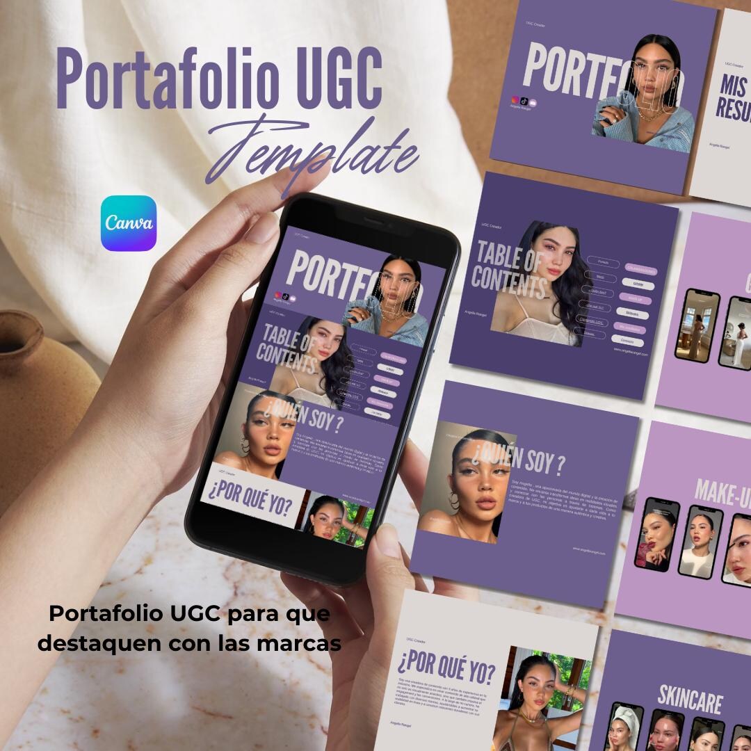 UGC Portfolio Template for Beginners / UGC Portfolio Template Canva ...