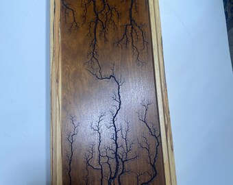 Lichtenberg Fractal Wood Burning Wall Art Framed - Etsy