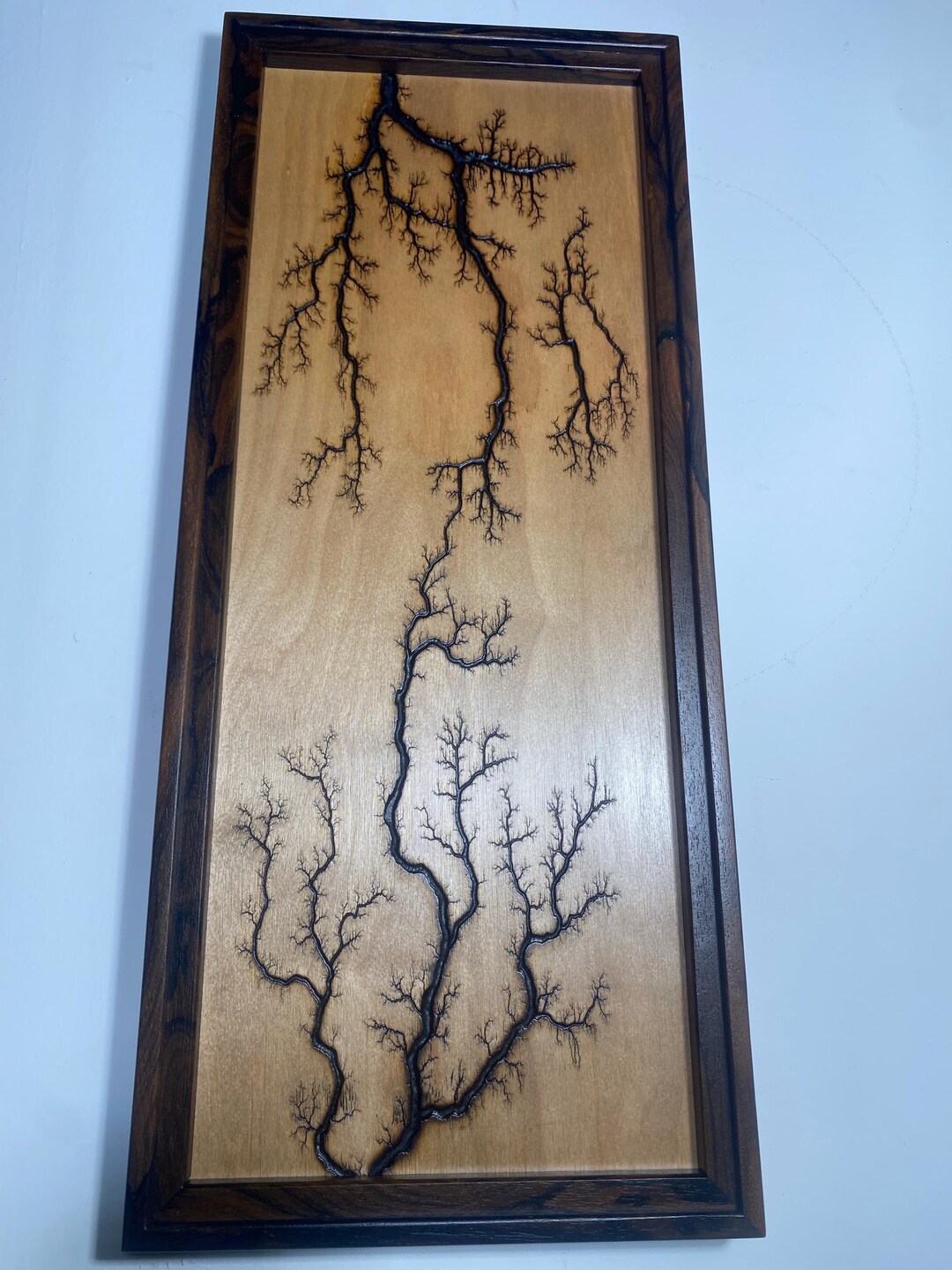 Lichtenberg Fractal Wood Burning Wall Art Framed - Etsy