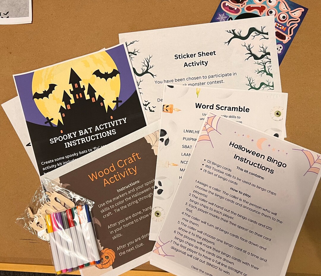 Halloween Scavenger Hunt Kit: A Set of 10 Activities and Clues - Etsy