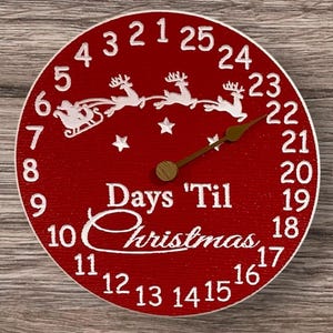 25 Days of Christmas Wall Calander/clock Countdown. - Etsy