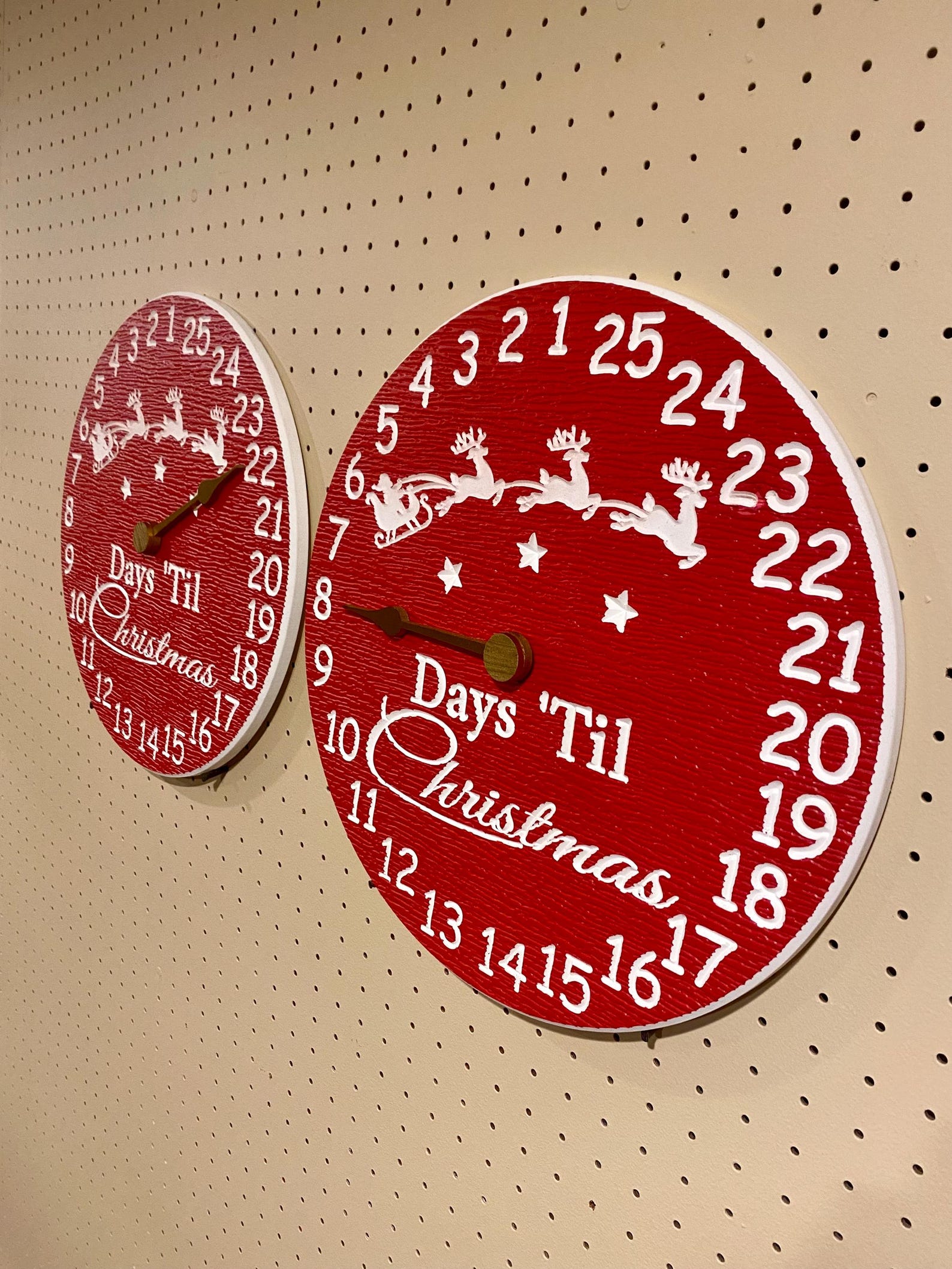 25 Days of Christmas Wall Calander/clock Countdown. - Etsy
