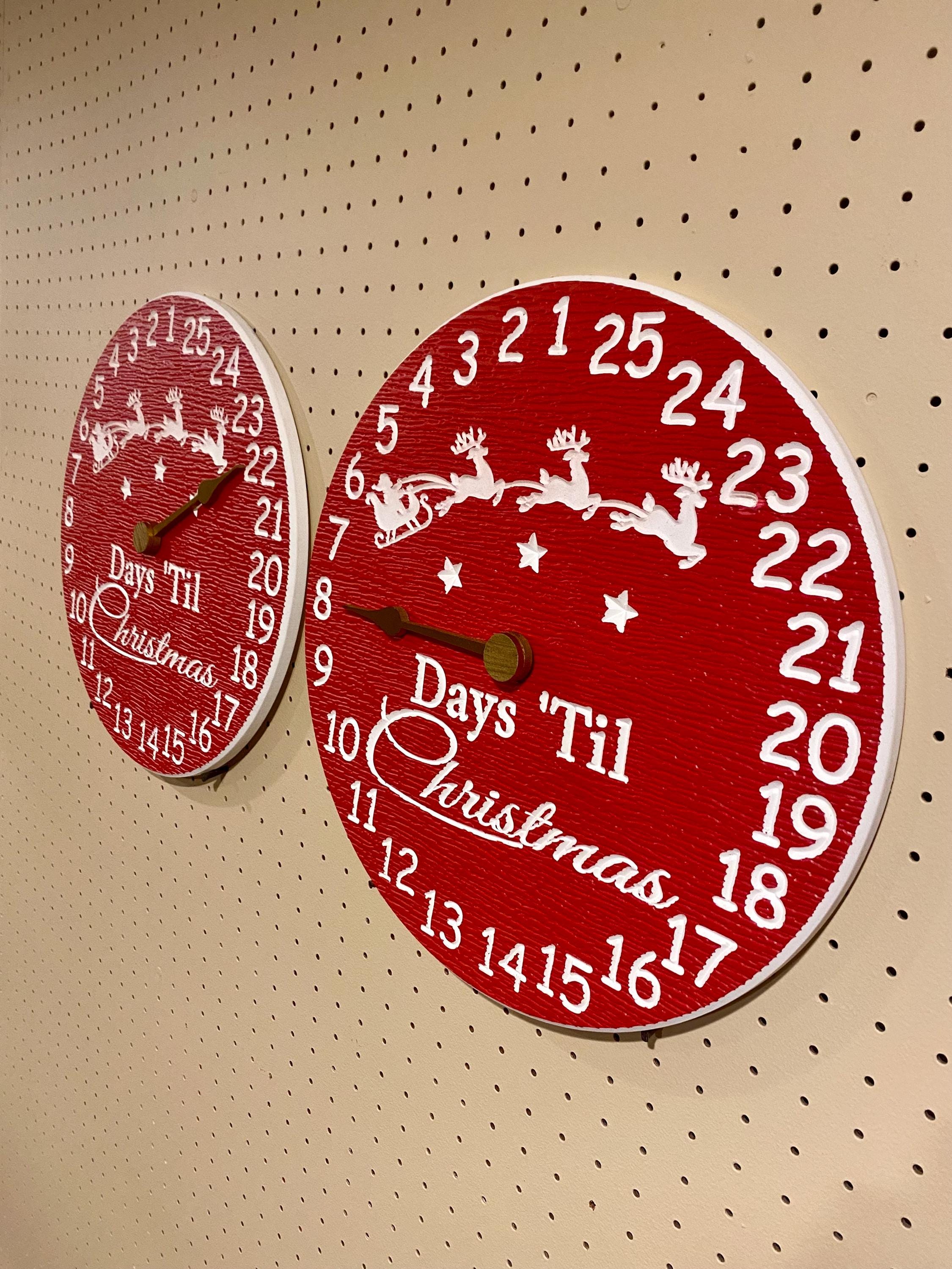 25 Days of Christmas Wall Calander/clock Countdown. - Etsy