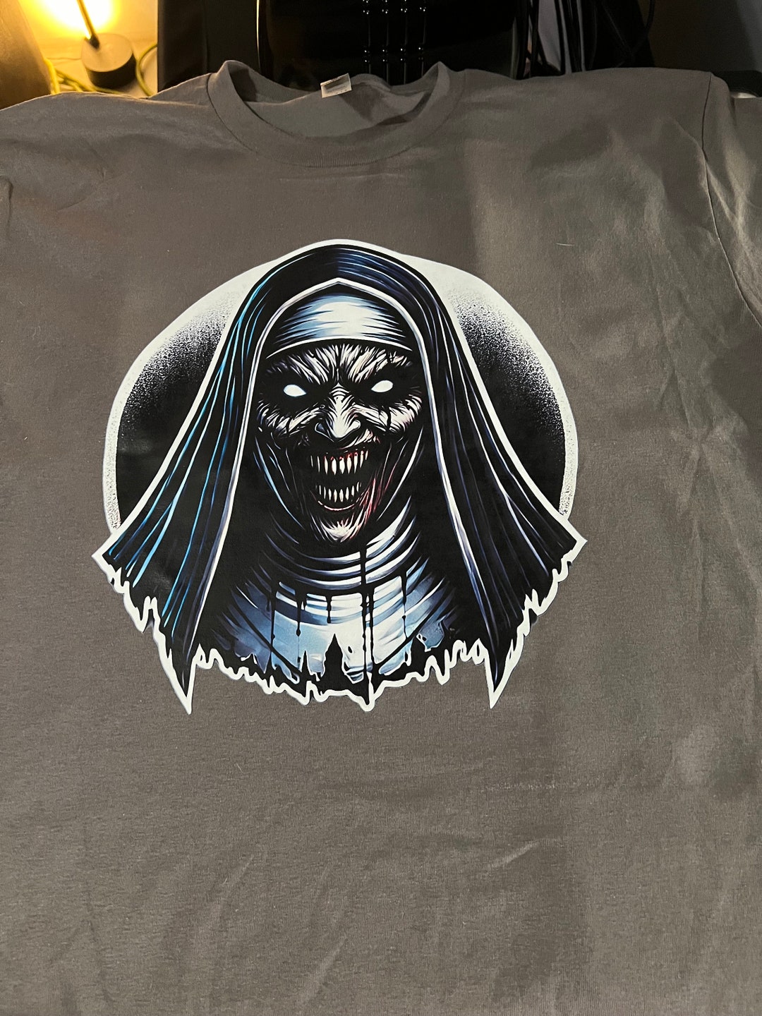 Demonic Nun Horror T-shirt - Etsy