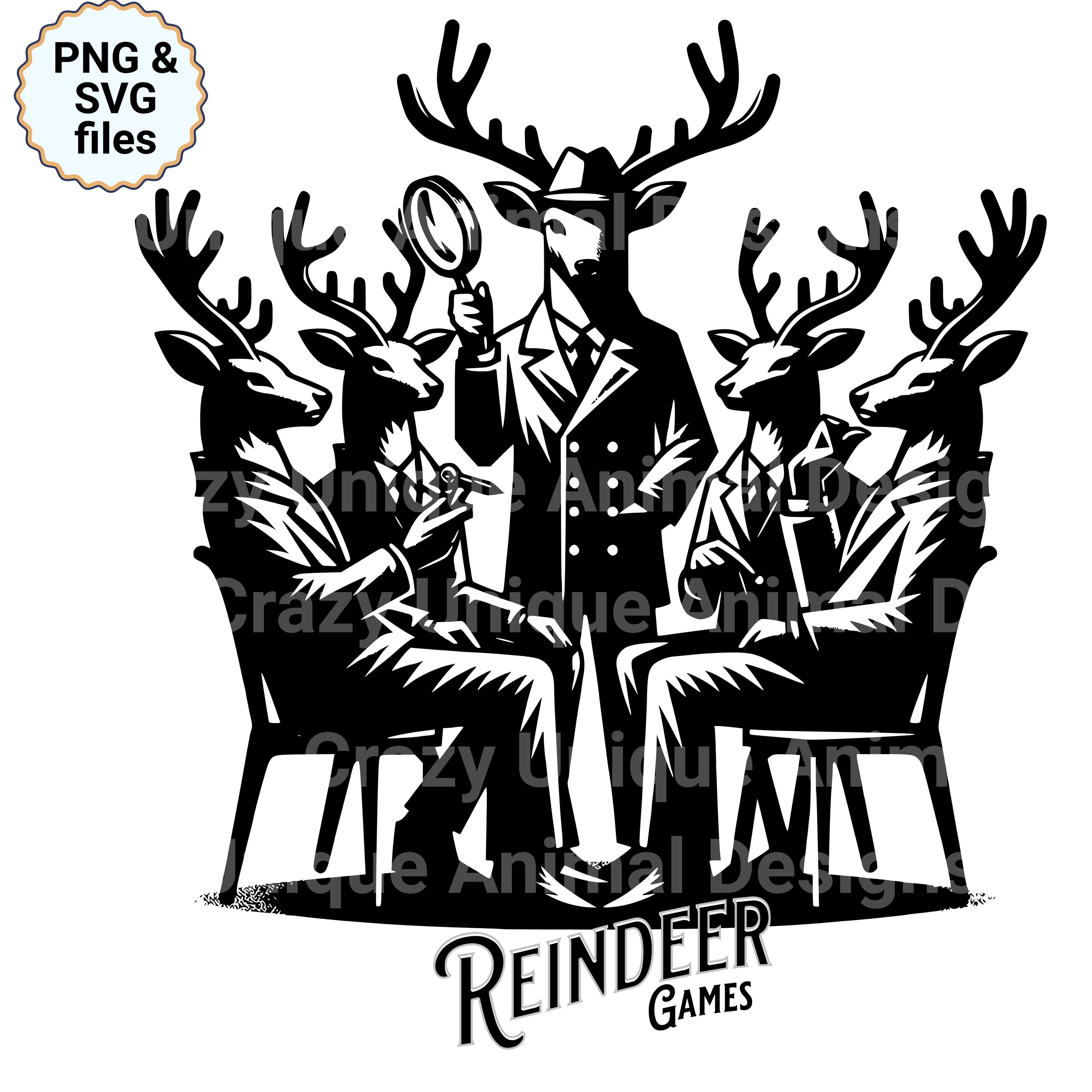 Reindeer Games Digital Download, Funny Holiday Reindeer Art, Christmas ...