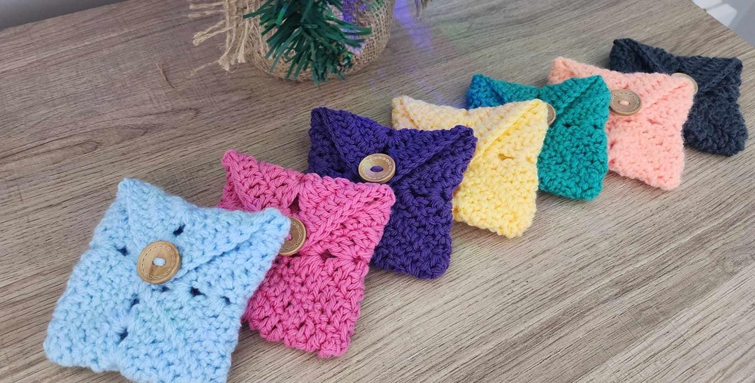 Granny Square Coin Purse With Wood Button Closure - Etsy