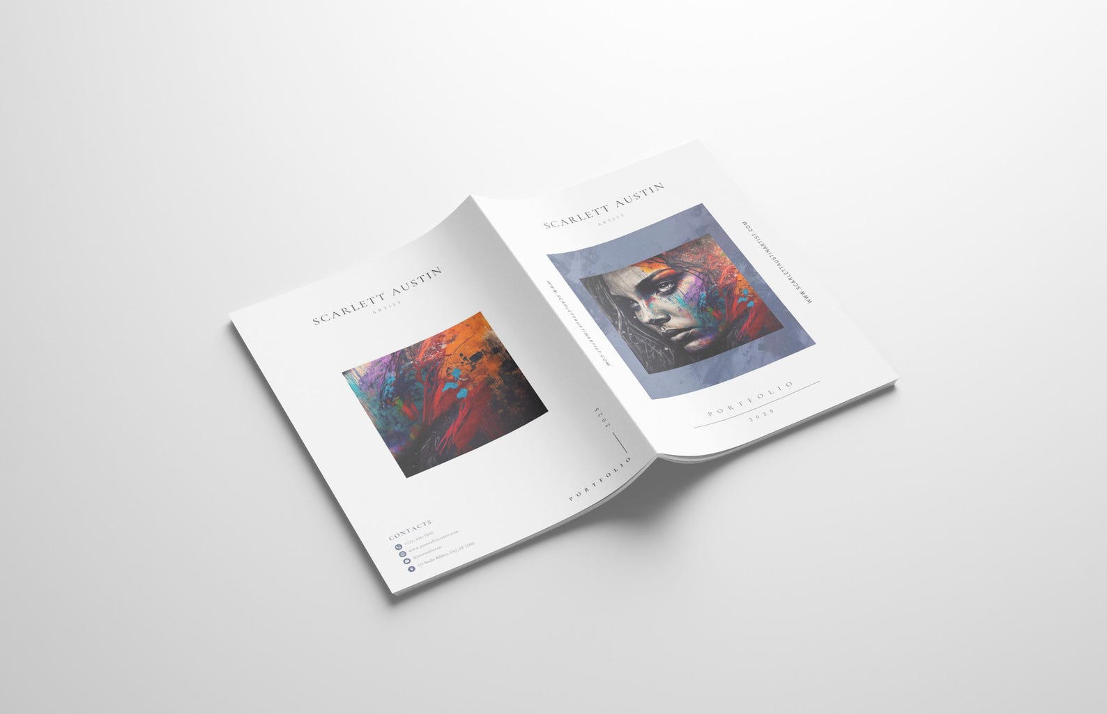 ARTIST PORTFOLIO TEMPLATE: Elevate Your Artwork With a Creative Canva ...