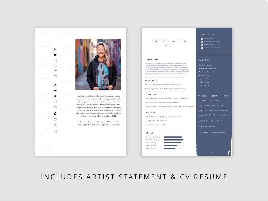 ARTIST PORTFOLIO TEMPLATE: Elevate Your Artwork With a Creative Canva ...
