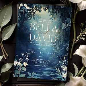 Secret Garden Wedding Invitation, Custom Canva Template, Fantasy ...