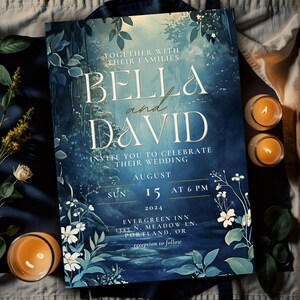Secret Garden Wedding Invitation, Custom Canva Template, Fantasy ...