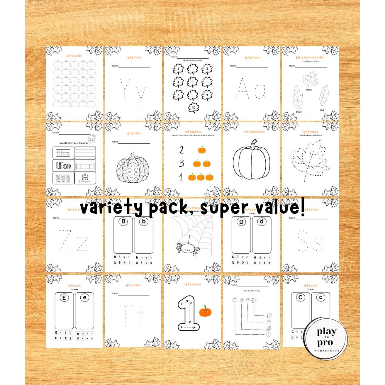 Fall Worksheets for Preschool, Alphabet Tracing Worksheet, Tracing Name ...