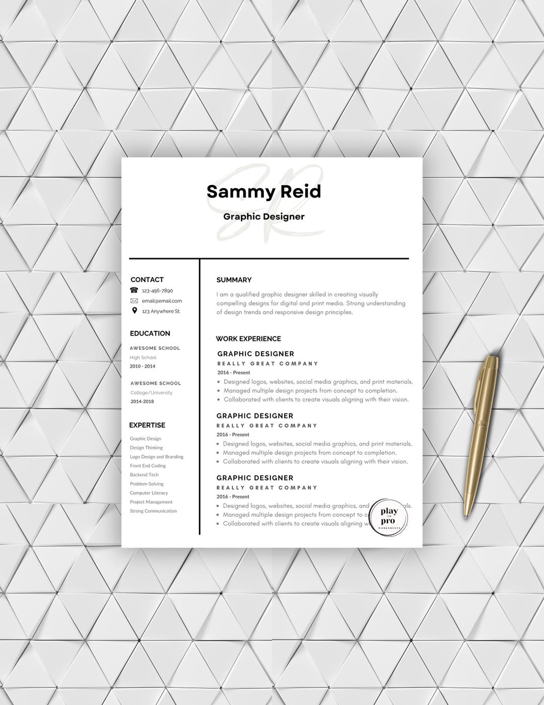 Resume, Resume Templat, Customize Resume, Easy Resume, Canva Resume ...