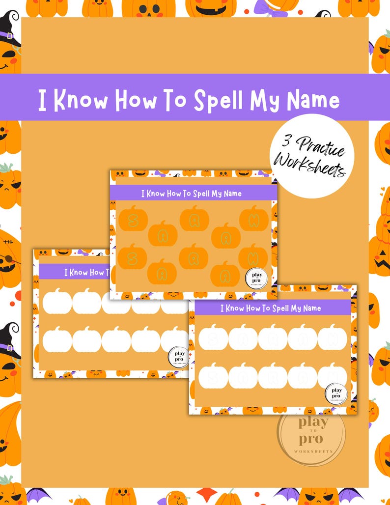 Preschool Halloween Worksheets, Personalized Name, Preschool Letter ...