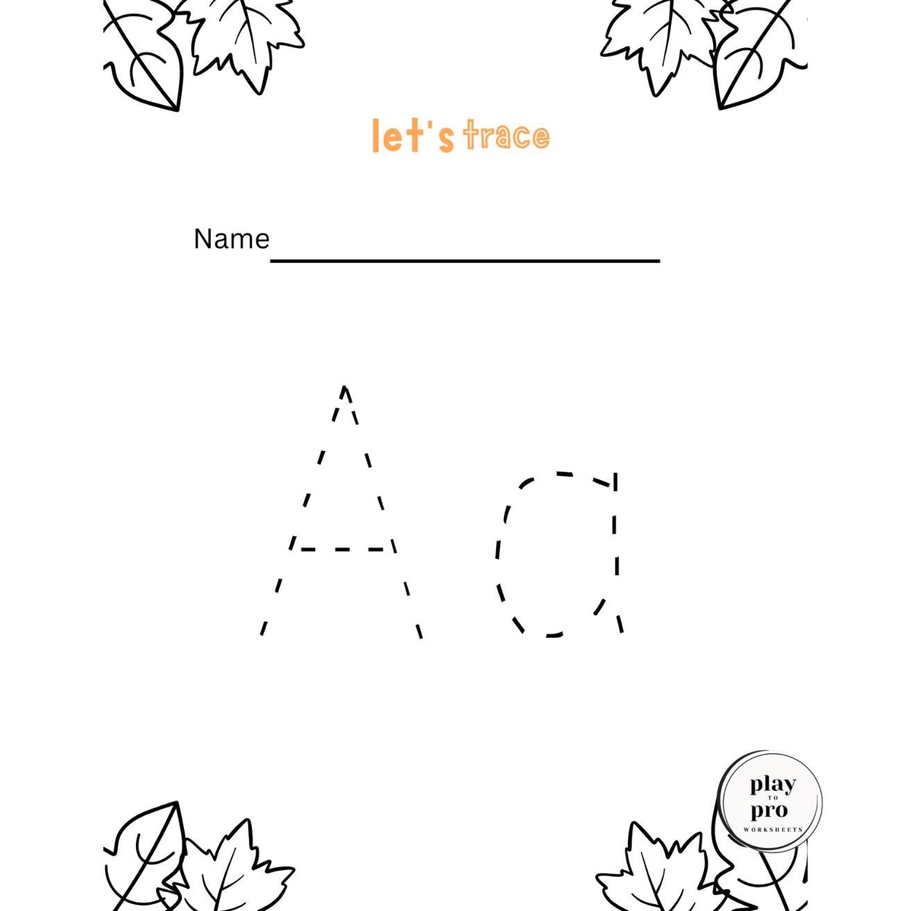 Fall Worksheets for Preschool, Alphabet Tracing Worksheet, Tracing Name ...