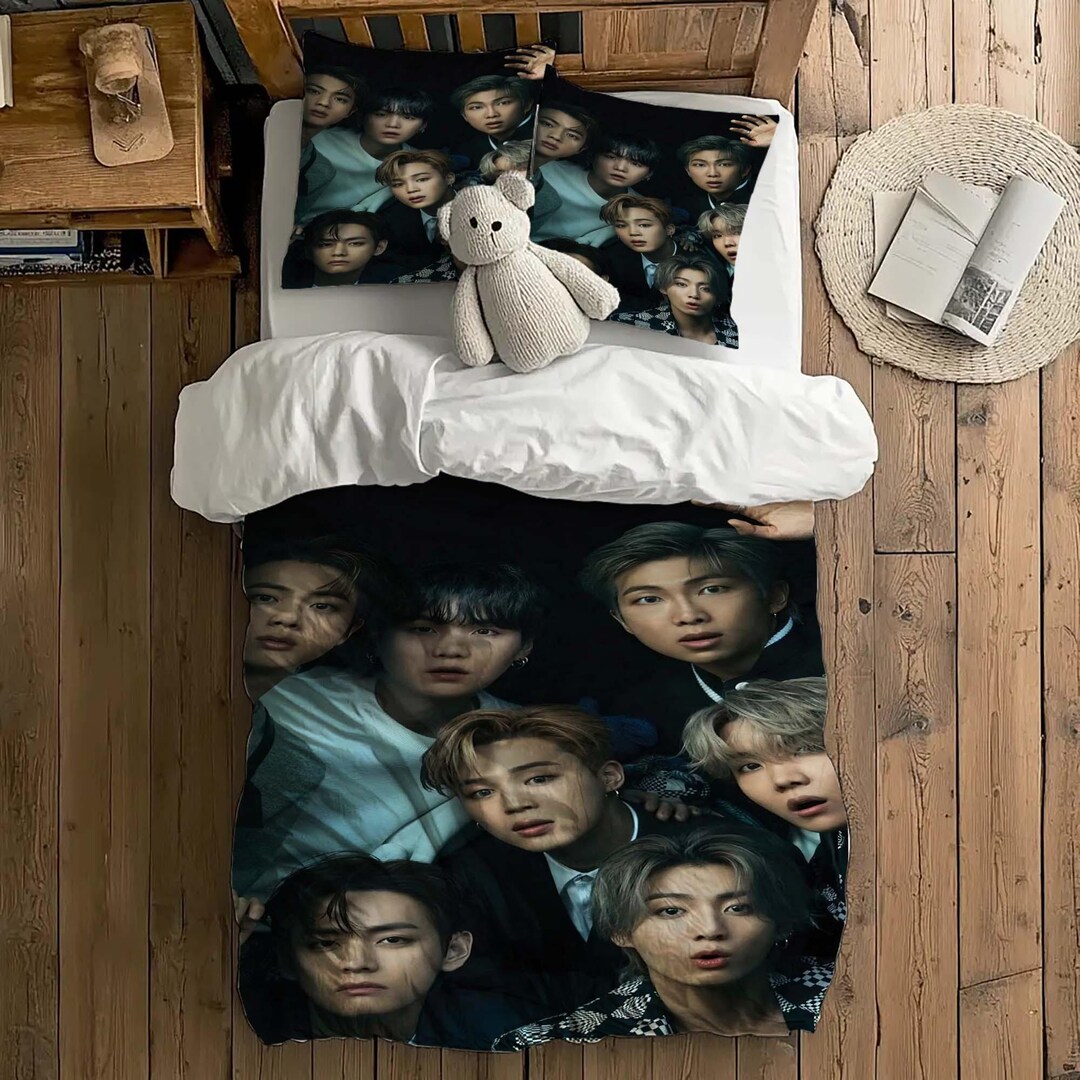 Customized Name BTS Duvet Cover Set, Customized Quilt Cover ...
