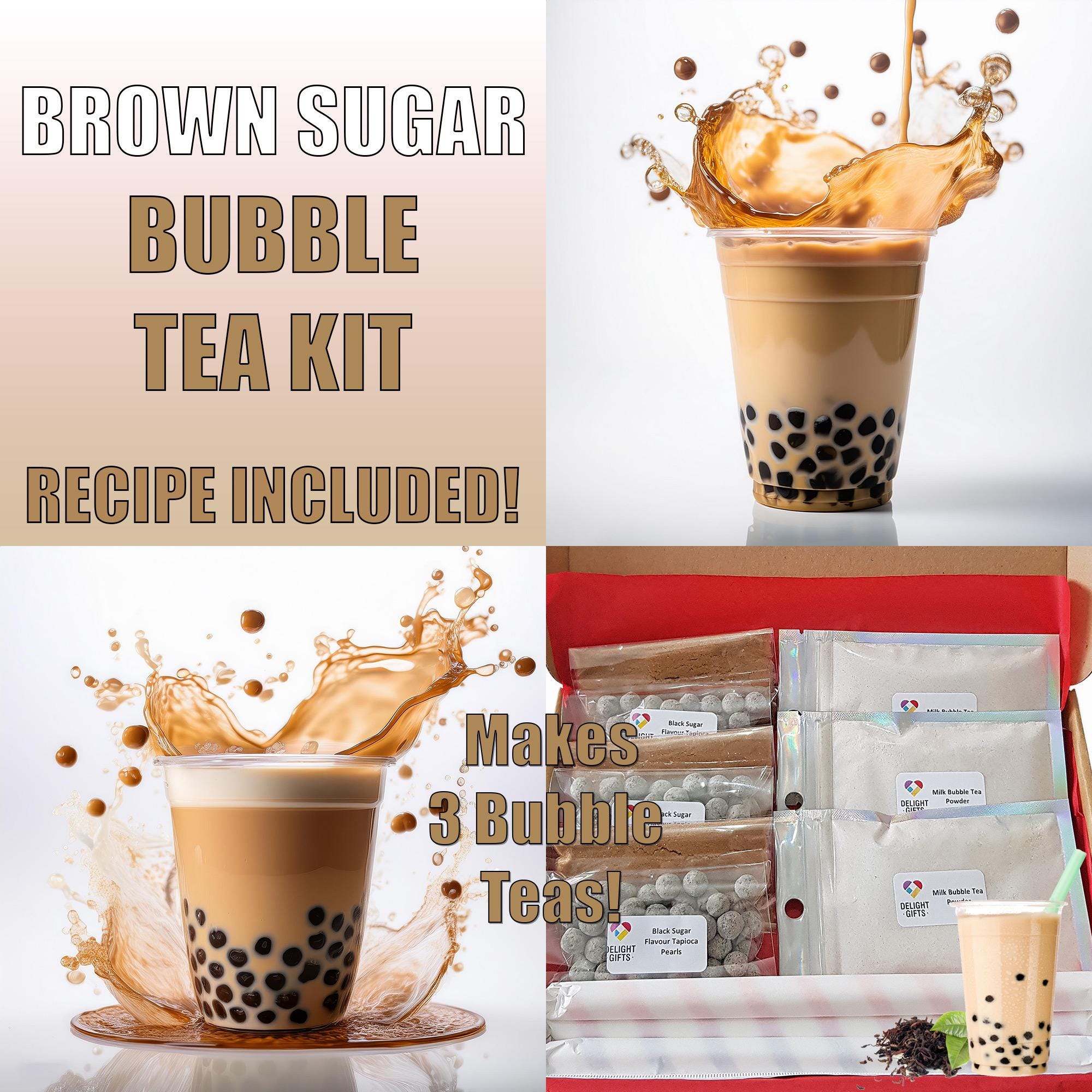 DIY Brown Sugar Bubble Tea Kit – Letterbox Gift | Make 3 Boba Tea ...