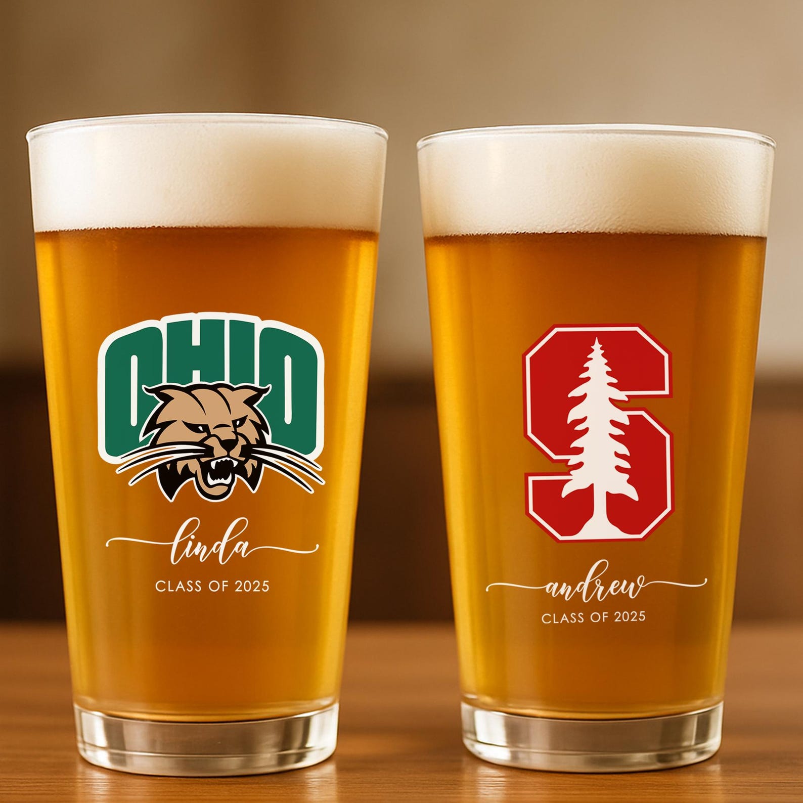 College Graduation Class of 2025 Gift, College Graduation Beer Glass ...