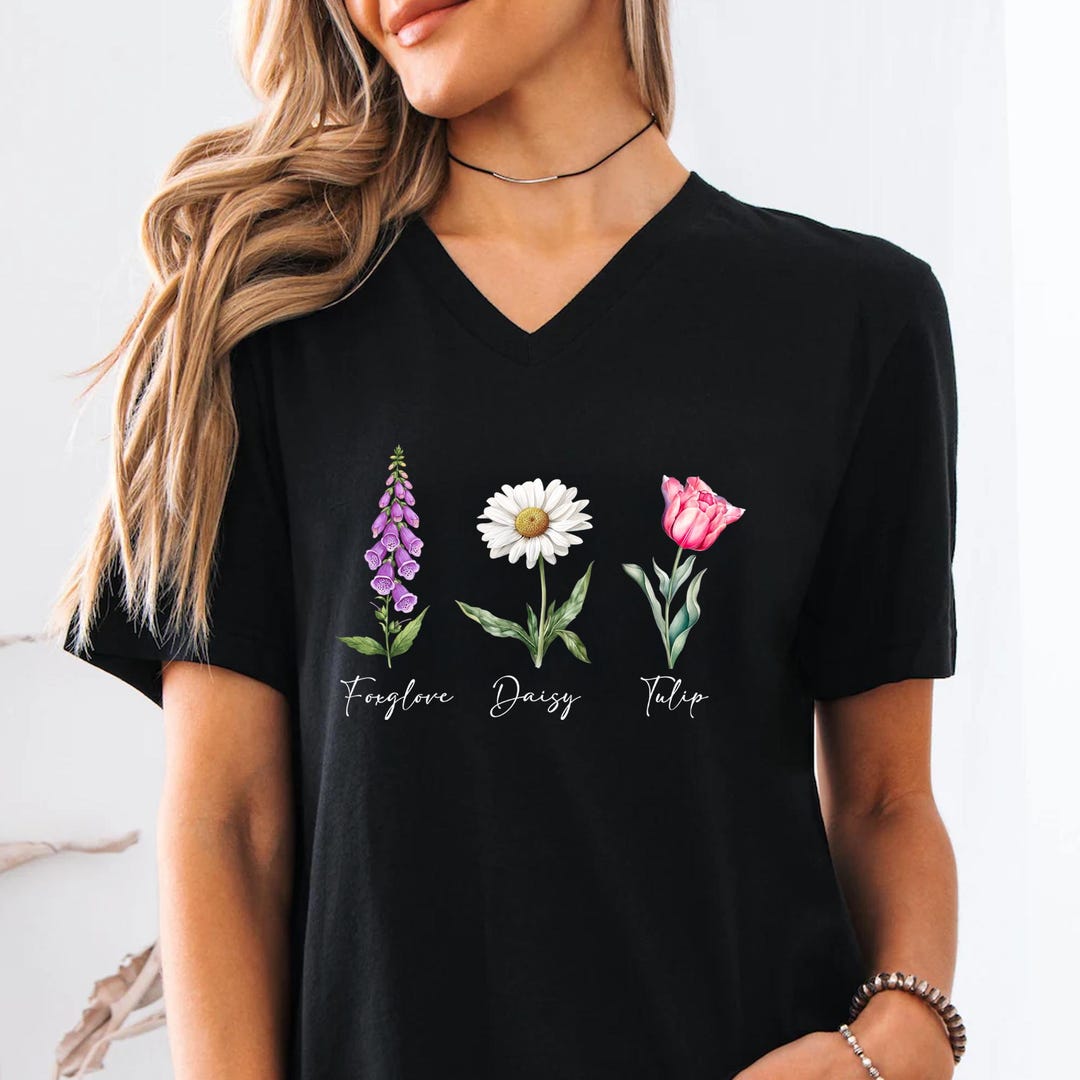 Subtle FDT V-neck, F*ck Donald Trump Flower Comfort Color Shirt, Floral ...