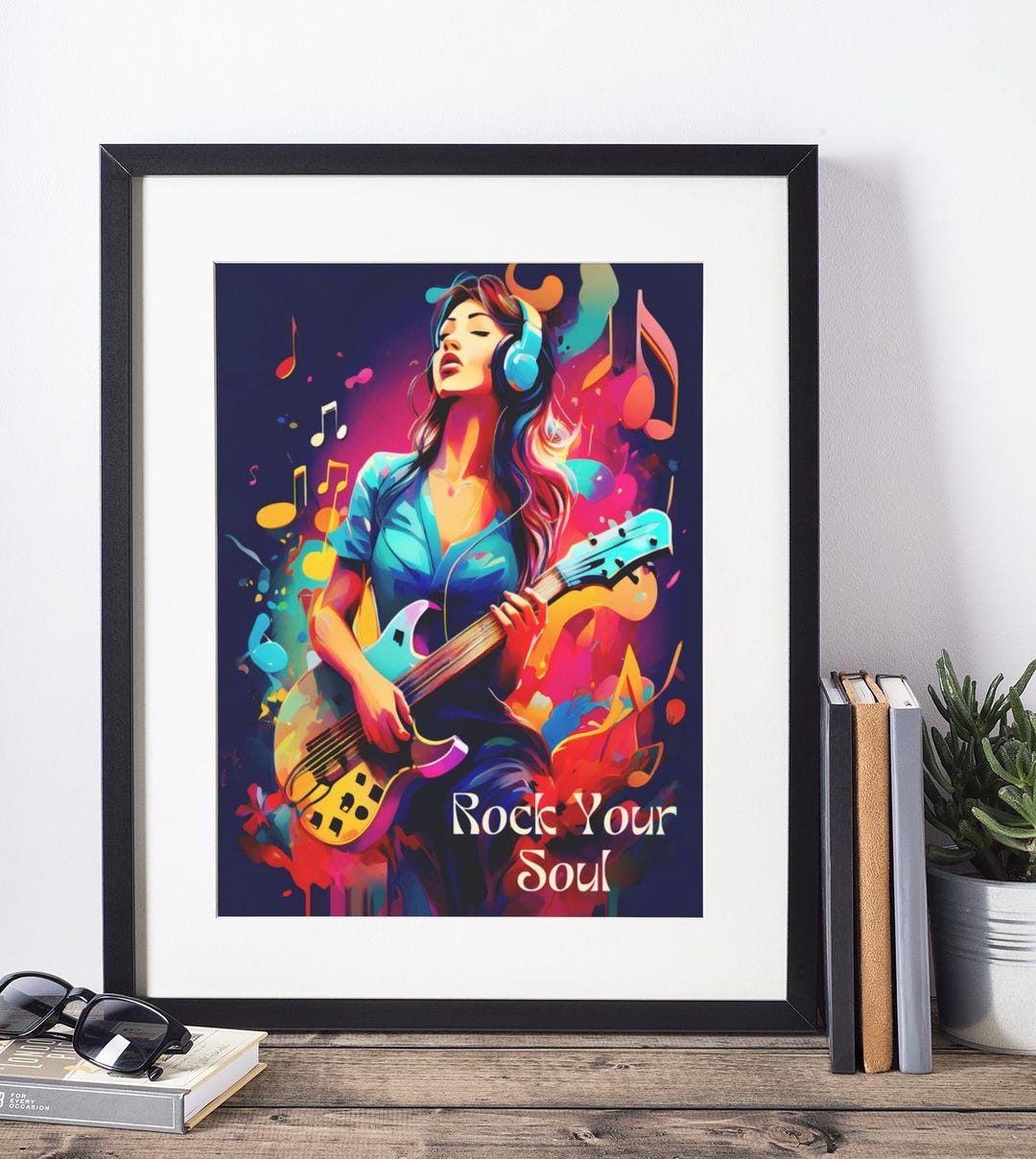 Printable Rock Your Soul Poster, Music Lover Print Studio Decor ...