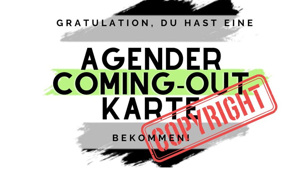 Agender Coming-out Card - Etsy