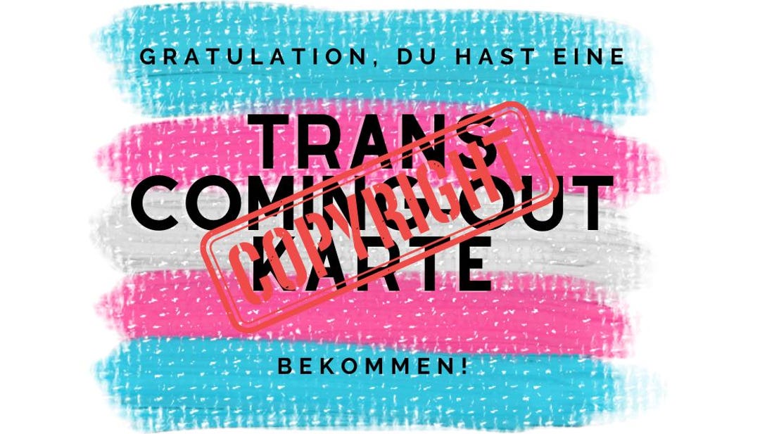 Transgender Coming Out Card - Etsy