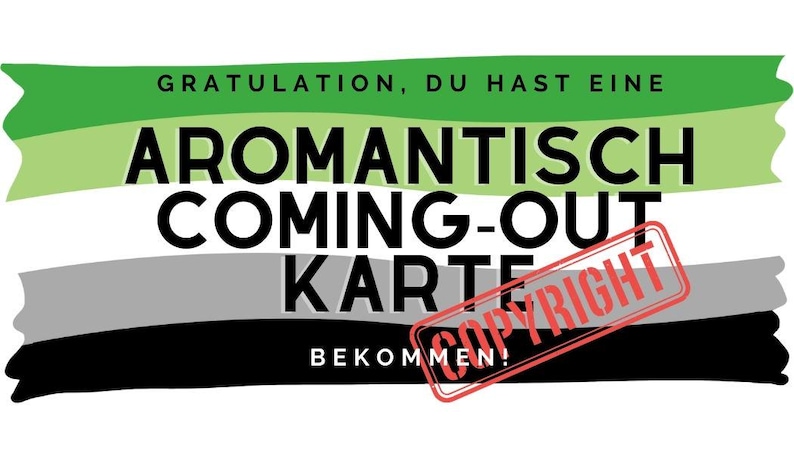 Aromantic Coming Out Card - Etsy