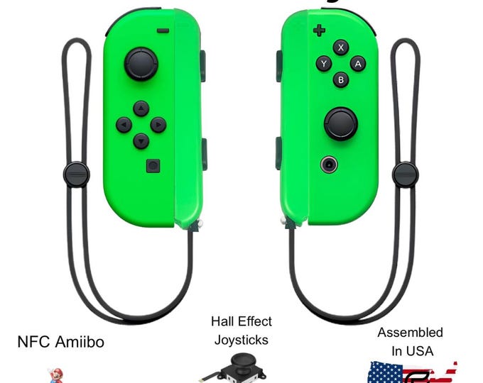 Hall Effect Never Drift Nintendo Switch Joy Con Controllers With Wrist ...