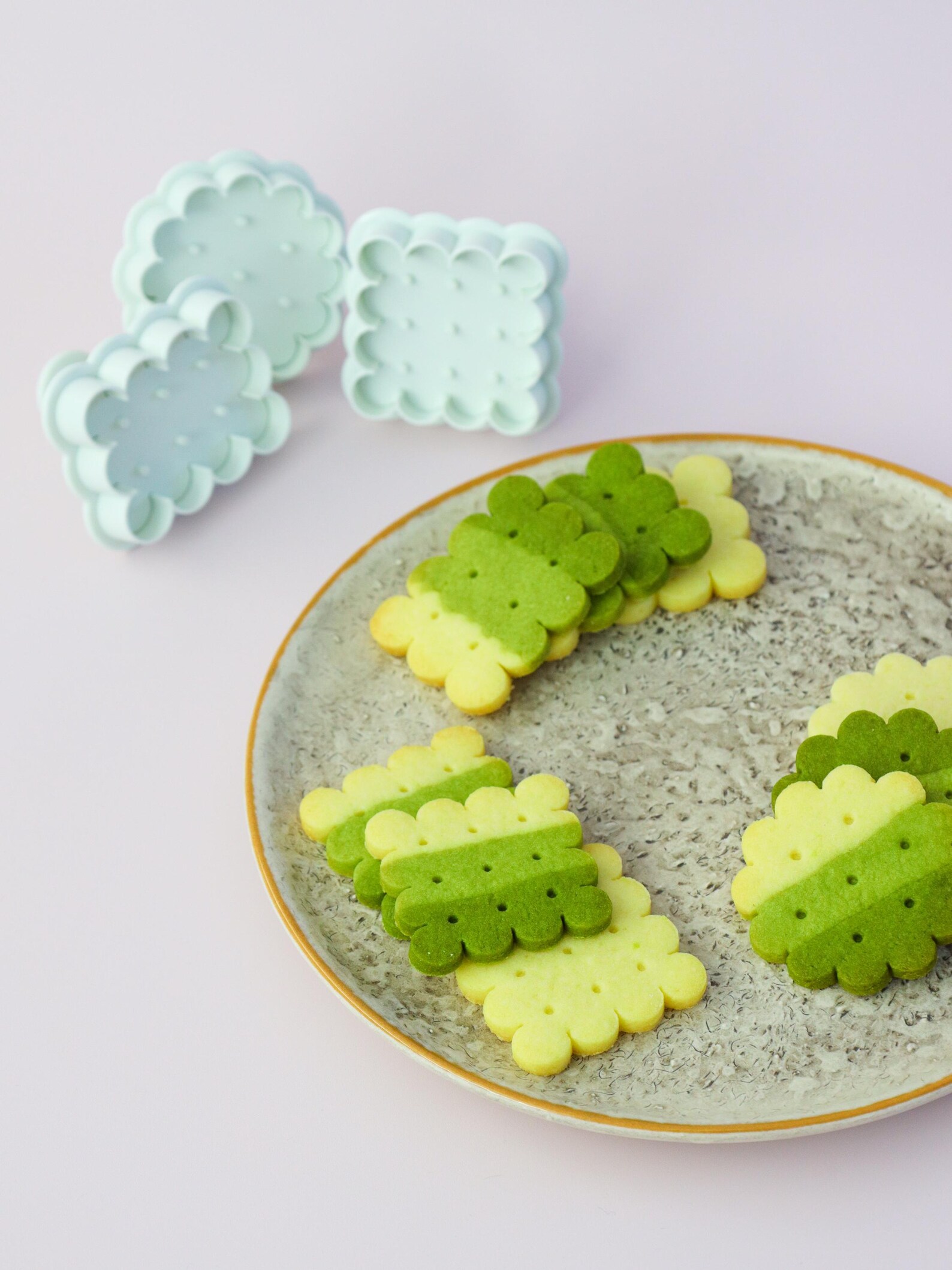 Classic Retro Wavy Border Cookie Set | Square, Rectangle, Circle (set ...