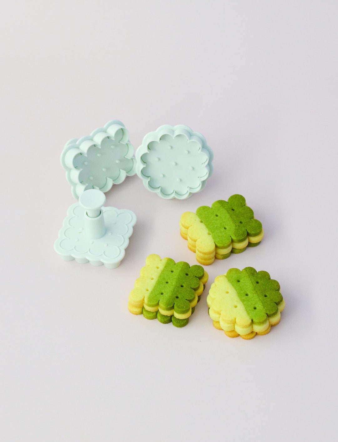 Classic Retro Wavy Border Cookie Set | Square, Rectangle, Circle (set ...