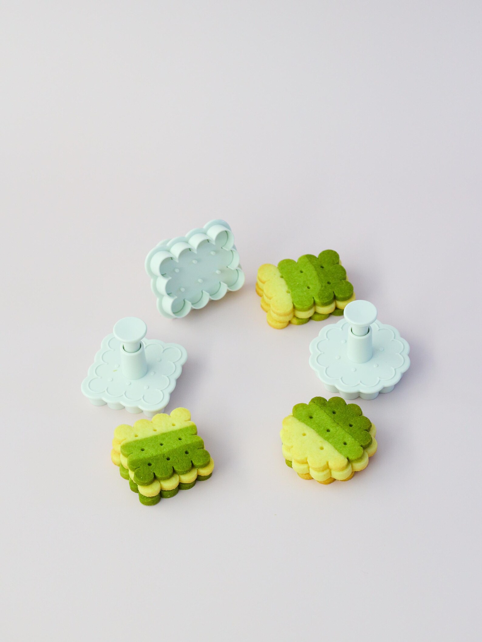 Classic Retro Wavy Border Cookie Set | Square, Rectangle, Circle (set ...