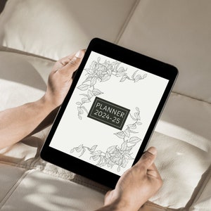 Printable Calendar 2024 2025: Plant & Floral Design, Monthly Planner ...