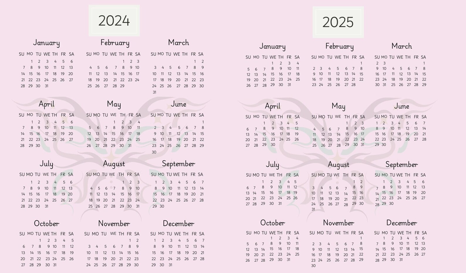 2024-2025 Digital Planner Landscape Mode, High Resolution 1920x1080 ...