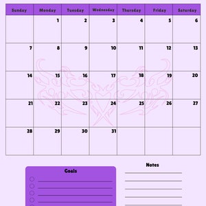 2024-2025 Digital Calendar, Y2K Line Art Designs, Printable ...