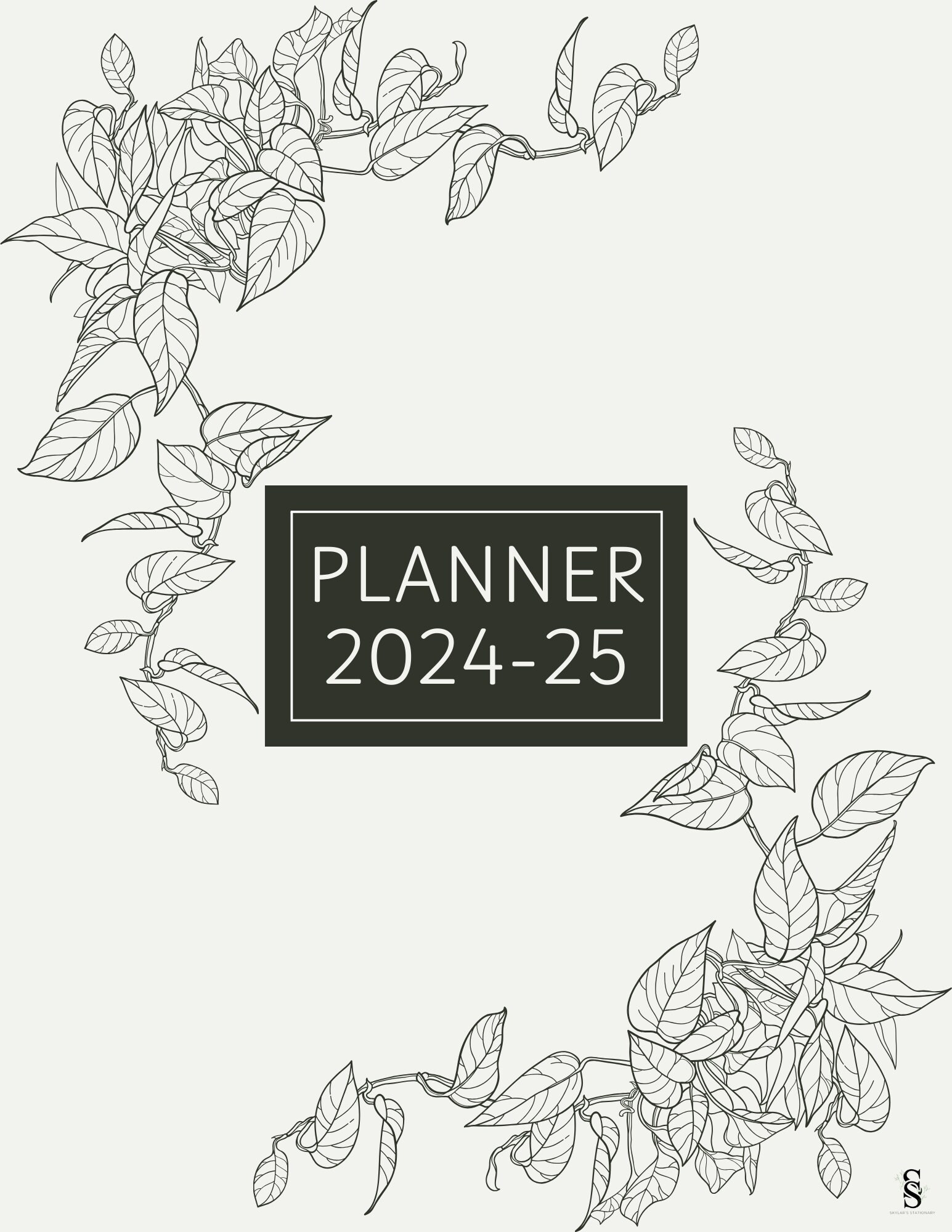 Printable Calendar 2024 2025: Plant & Floral Design, Monthly Planner ...