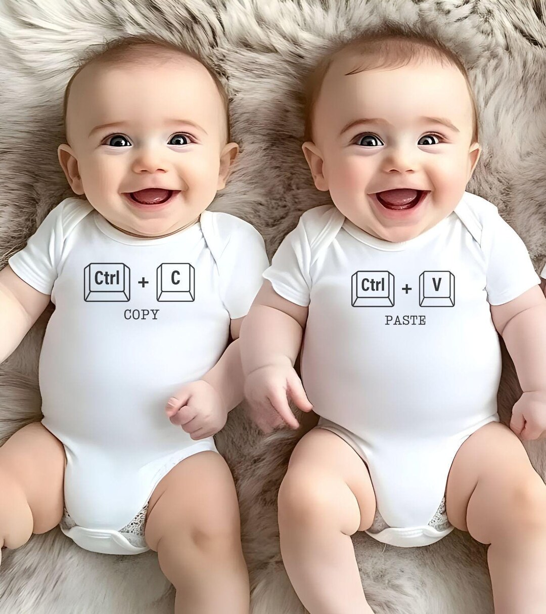 Copy and Paste Twins Bodysuit, Baby Outfit, Twins Infant Clothing, Twin ...