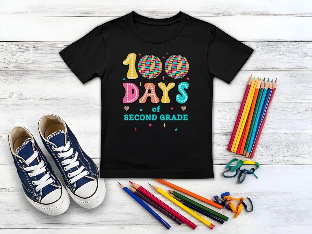 100 Days of 2nd Grade Shirt, 100 Days of School Tee, Second Grade 100 ...