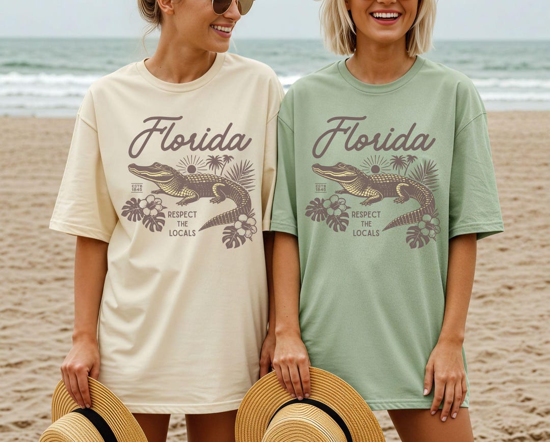 Florida Alligator Respect the Locals Shirt, Florida Souvenir Tee ...