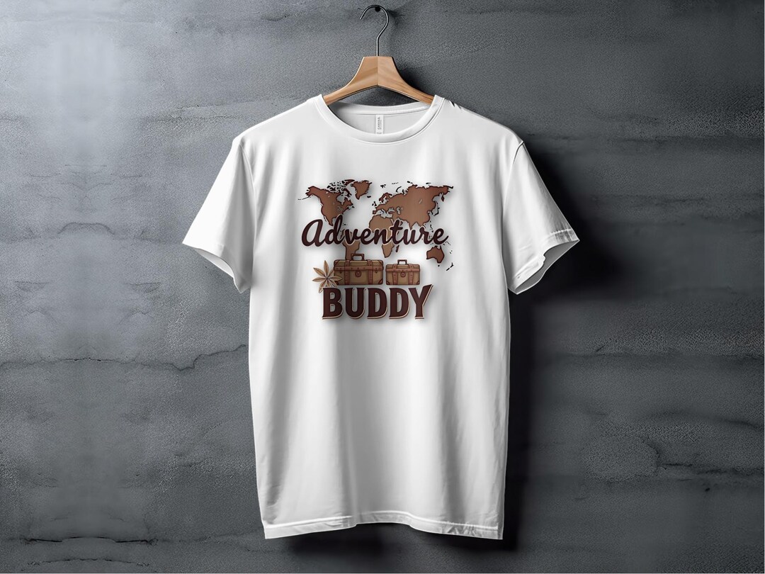 Adventure Buddy T-shirt, Travel Lover Gift, World Map Shirt, Adventure ...