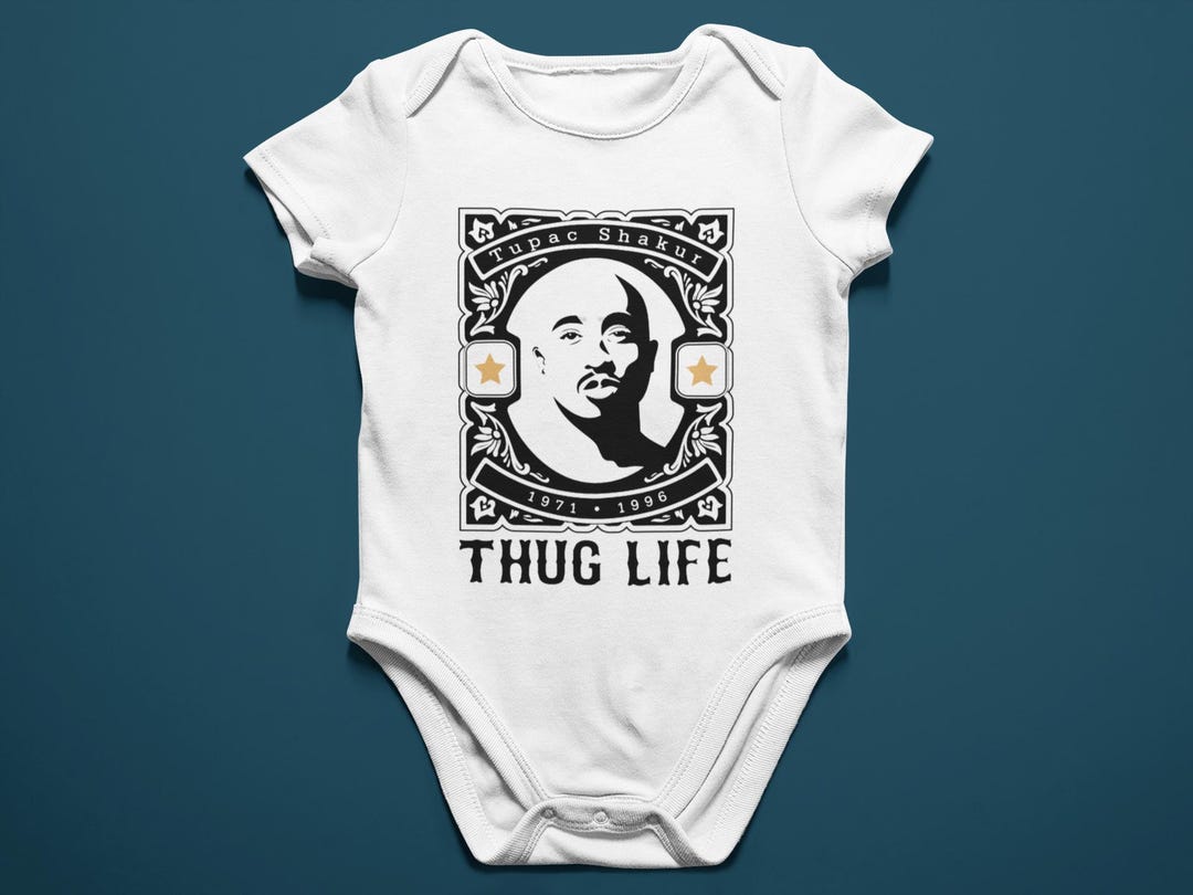 Thug Life on a Baby Bodysuit 1Z in Black - Etsy