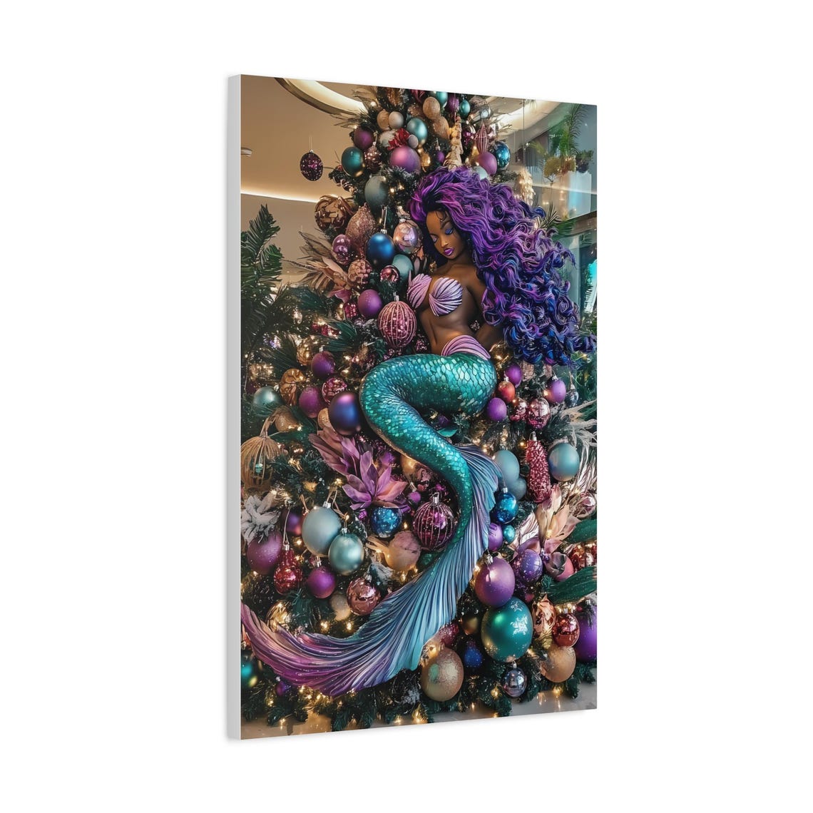 Tails & Emerald Pines Matte Canvas - Etsy