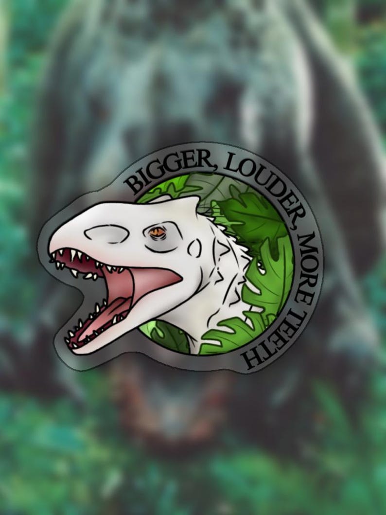 Jurassic World Indominus Rex Sticker - Etsy