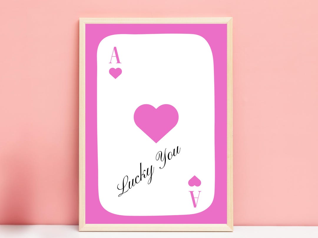 Ace of Hearts Print. Maximalist Decor. Preppy Aesthetic Wall Art. Funky ...
